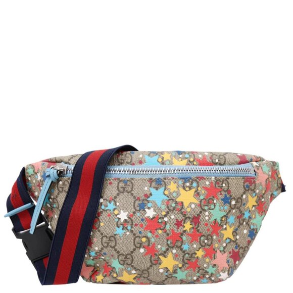 Gucci | Bags | Gucci Kids Web Gg Supreme Stars Canvas Belt Bag Beige ...